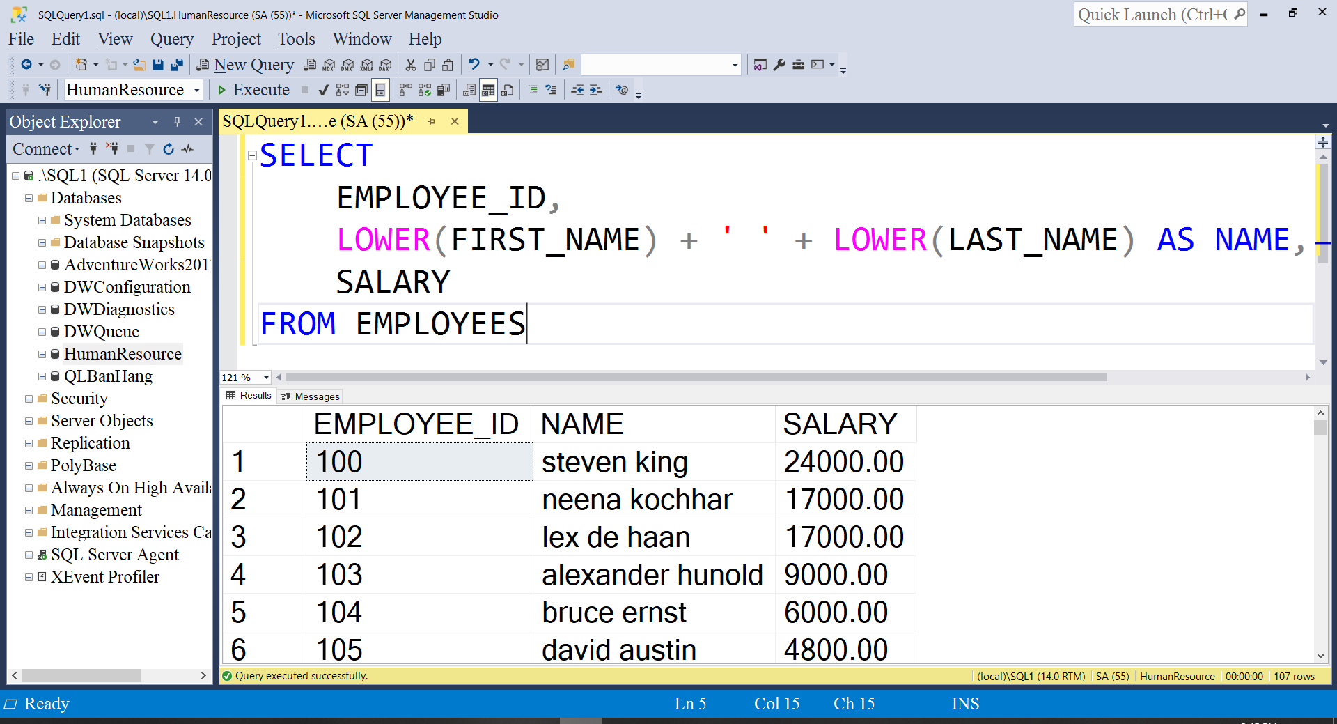 LOWER - Hàm viết thường