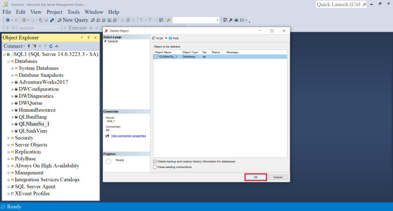 DROP DATABASE - Lệnh xóa CSDL