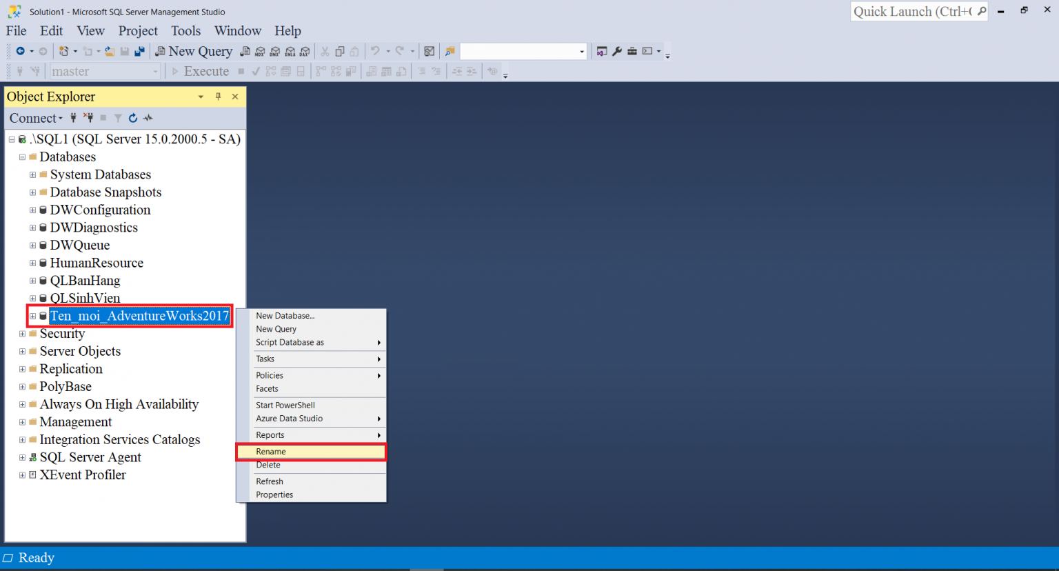 ALTER DATABASE - Lệnh sửa CSDL