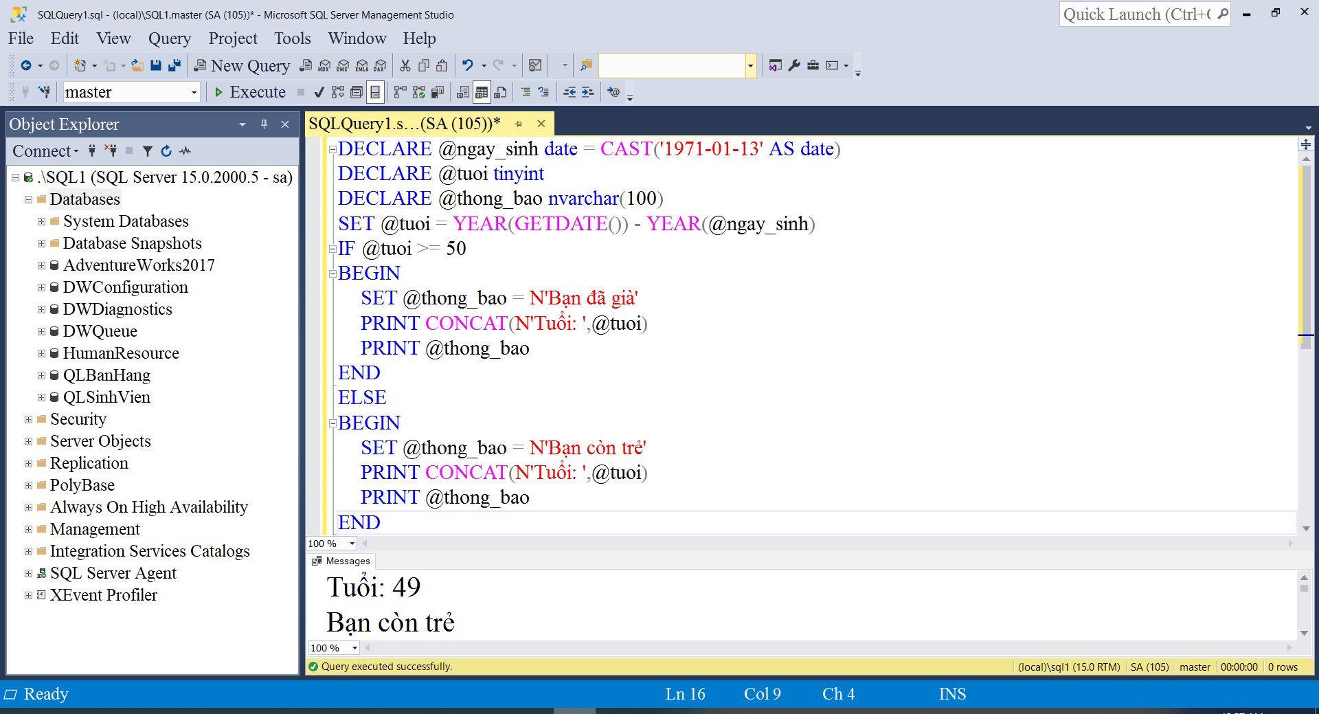 IF ELSE - Lệnh rẽ nhánh